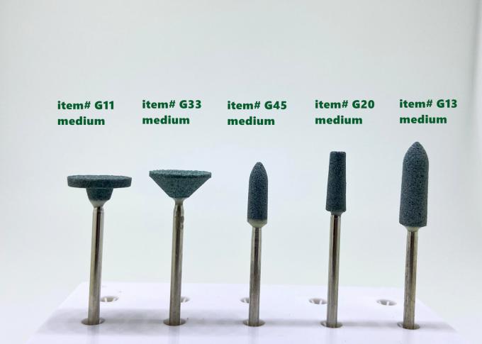 Ceramics Green Stone Dental Bur Silicon Carbide Mounted Grinding Stones
